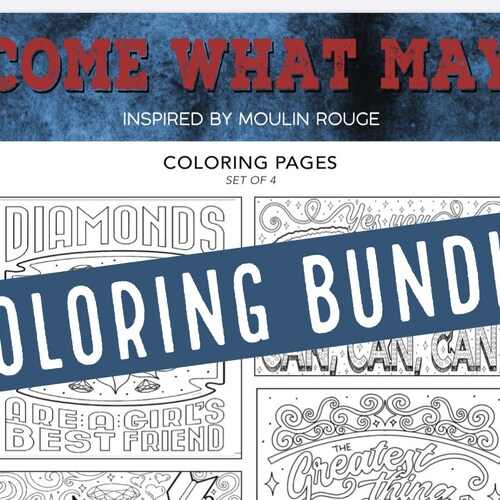 Moulin Rouge Broadway Coloring Come What May Musical - Etsy