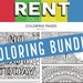 Rent COLORING BUNDLE No Day but Today 525600 Minutes - Etsy