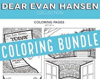Dear Evan Hansen Coloring Pages You Will Be Found Broadway | Etsy