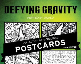 Wicked Broadway Coloring Defying Gravity Changed for Good | Etsy