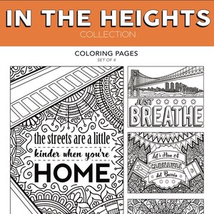 In the Heights, COLORING BUNDLES, Broadway, Musical, Theater, Hand ...