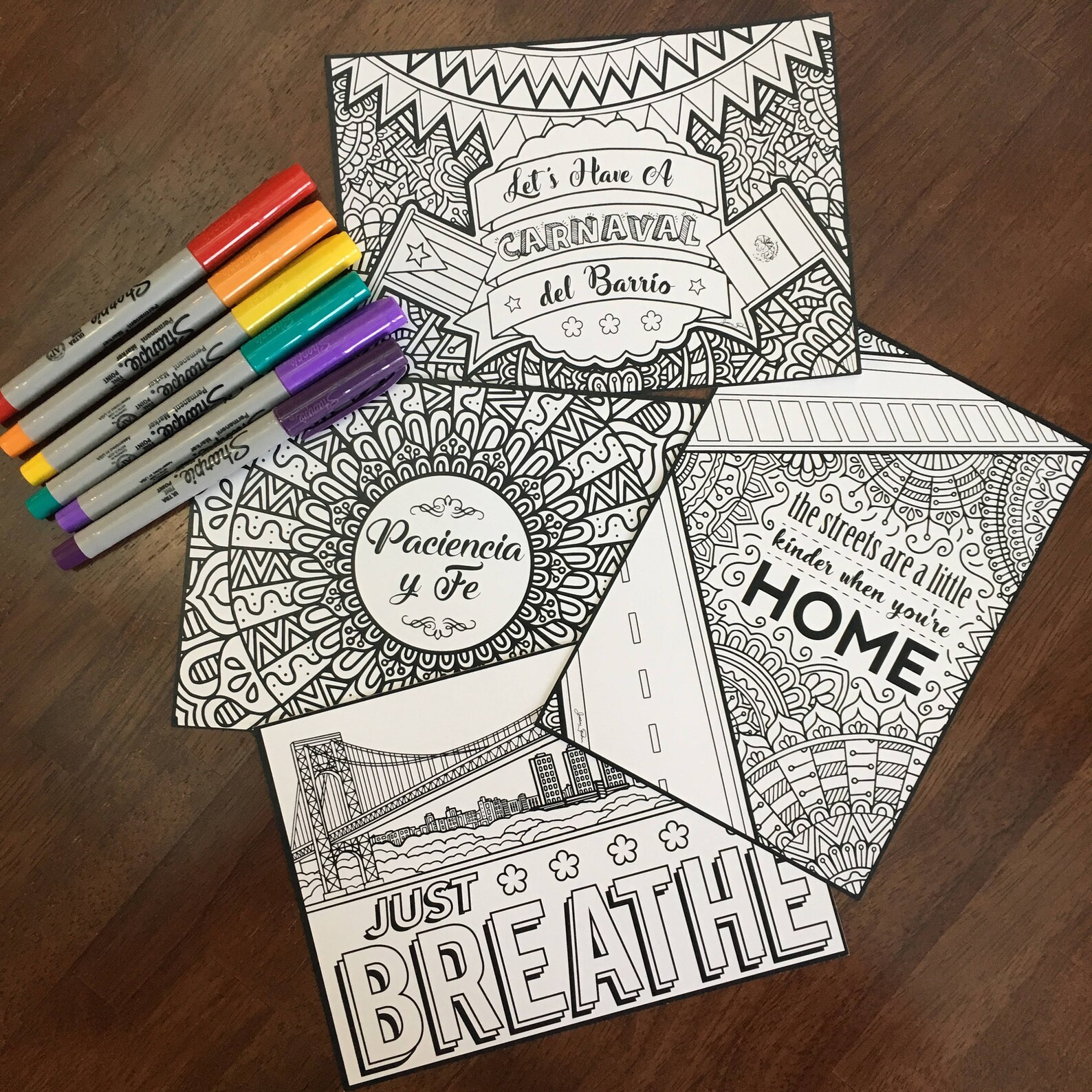 In the Heights Broadway Coloring Pages Paciencia y Fe Just | Etsy