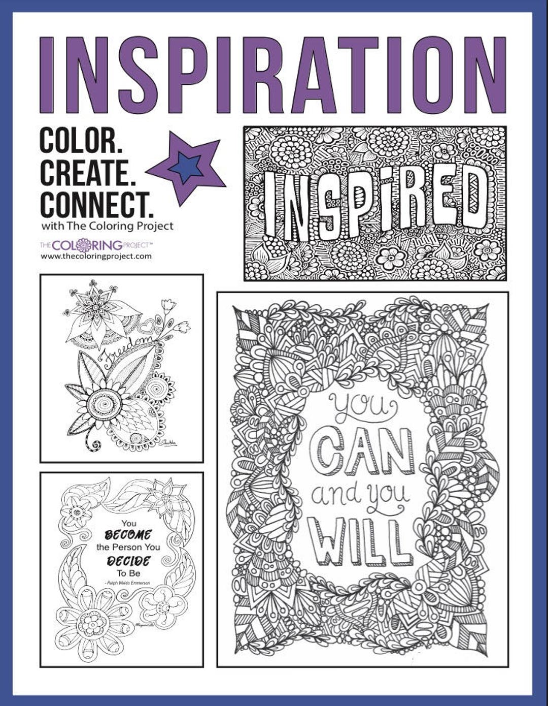 Printable TCP Fan Coloring Pages | Set of 4 Digital Downloads ...
