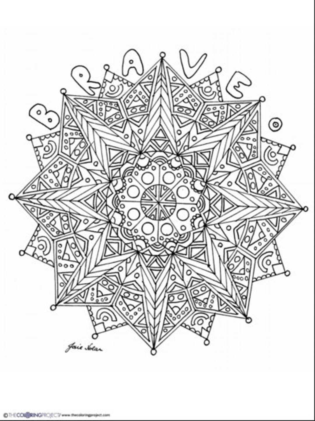 Printable Brave Fan Coloring Single Page | Digital Download | Perfect ...