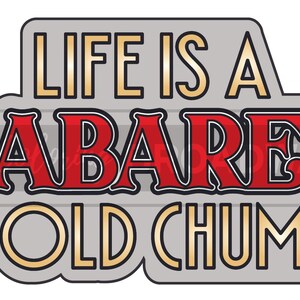 CABARET Musical Stickers, Pack of 4, Die Cut Broadway Nerds, Willkommen ...