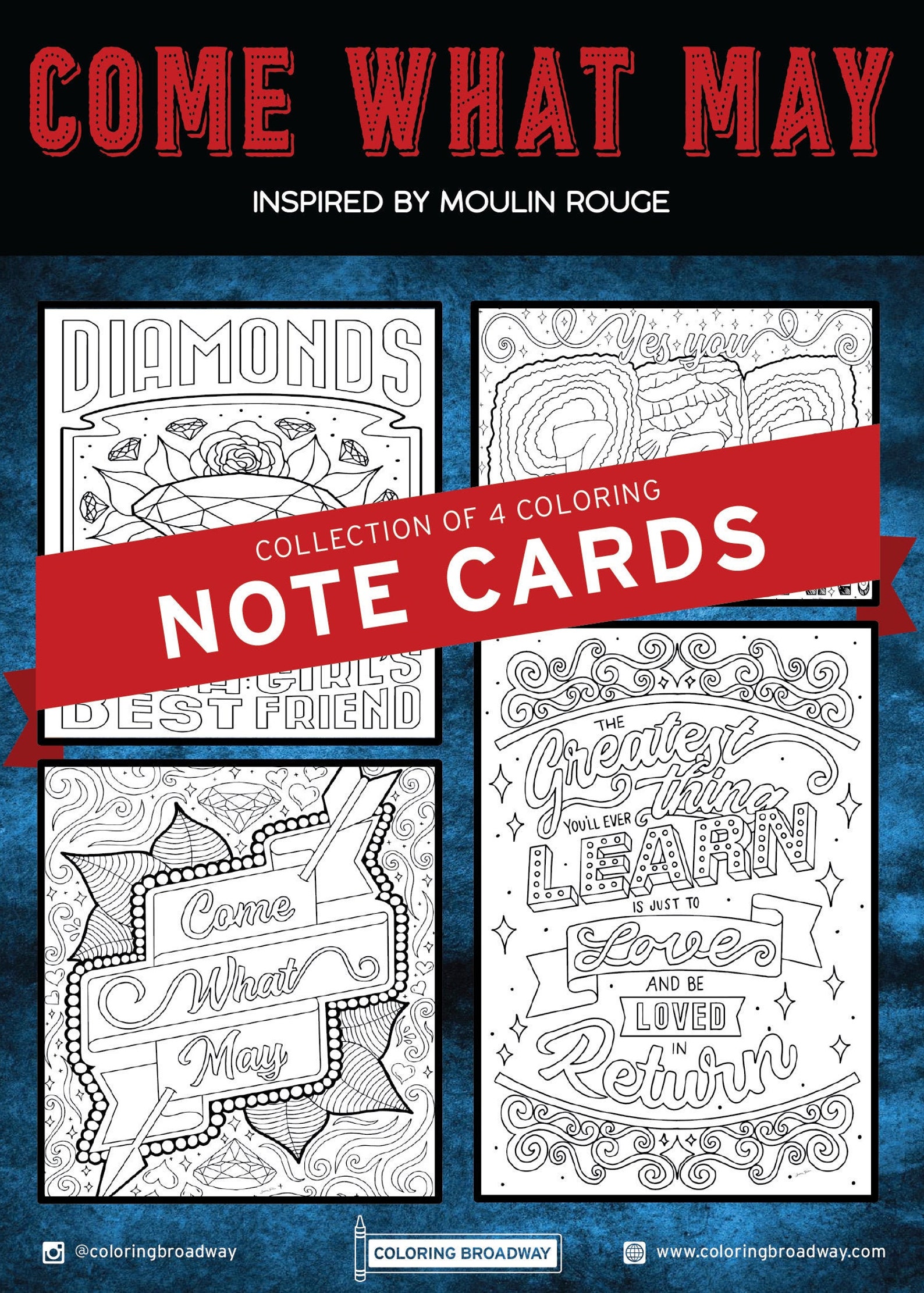 Moulin Rouge Broadway Coloring Come What May Musical - Etsy