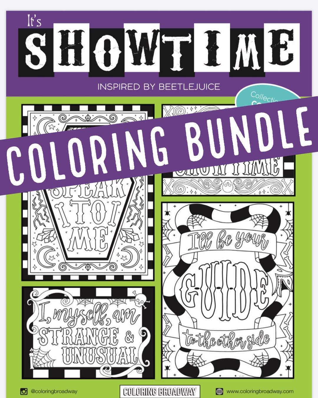 Inspired by Beetlejuice, COLORING BUNDLE, Broadway, Musical, Theater ...