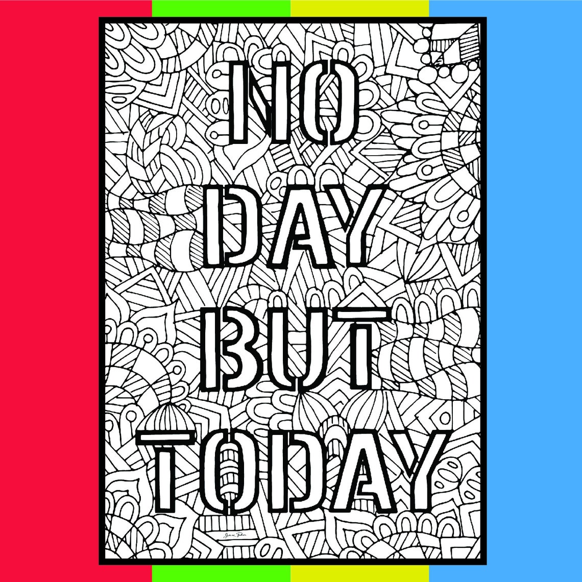 Rent COLORING BUNDLE No Day but Today 525600 Minutes | Etsy
