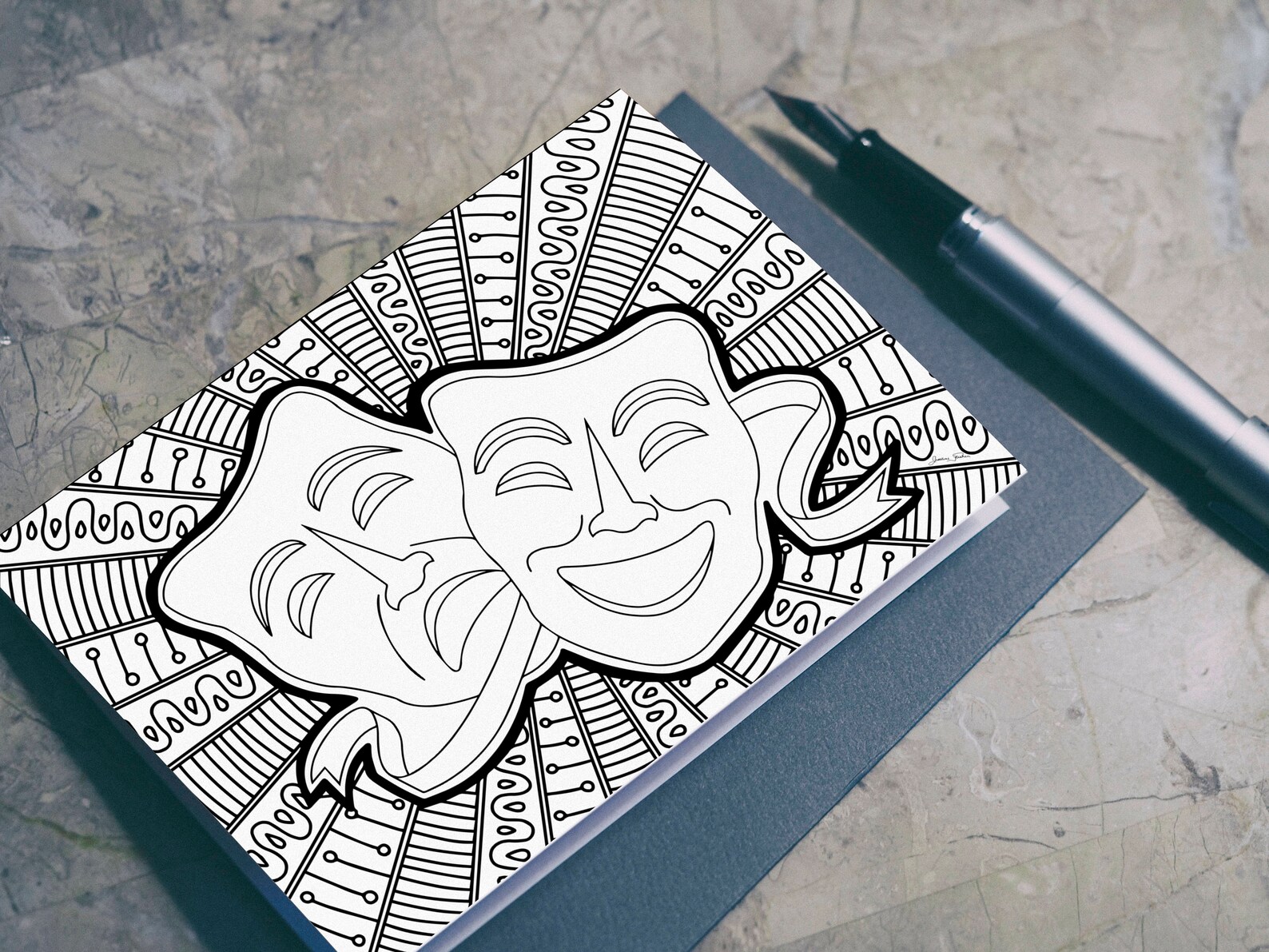 Theatre Scenes Broadway Musical Theater Hand-drawn Note - Etsy