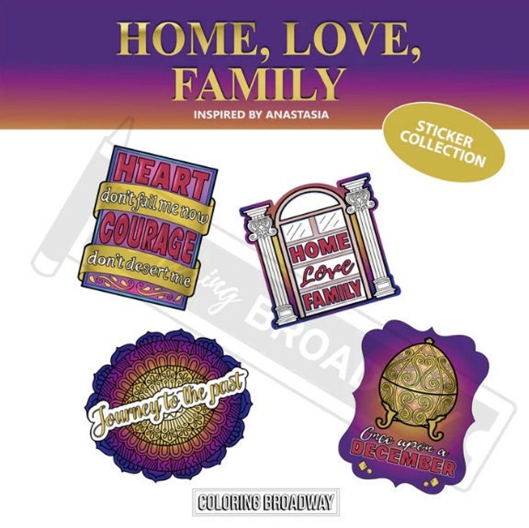 ANASTASIA Musical Stickers, Pack of 4, Die Cut Broadway Theatre Nerds ...