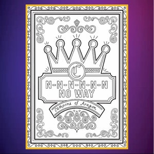 Printable Six, the Musical Coloring Pages | Set of 4 Digital Downloads ...