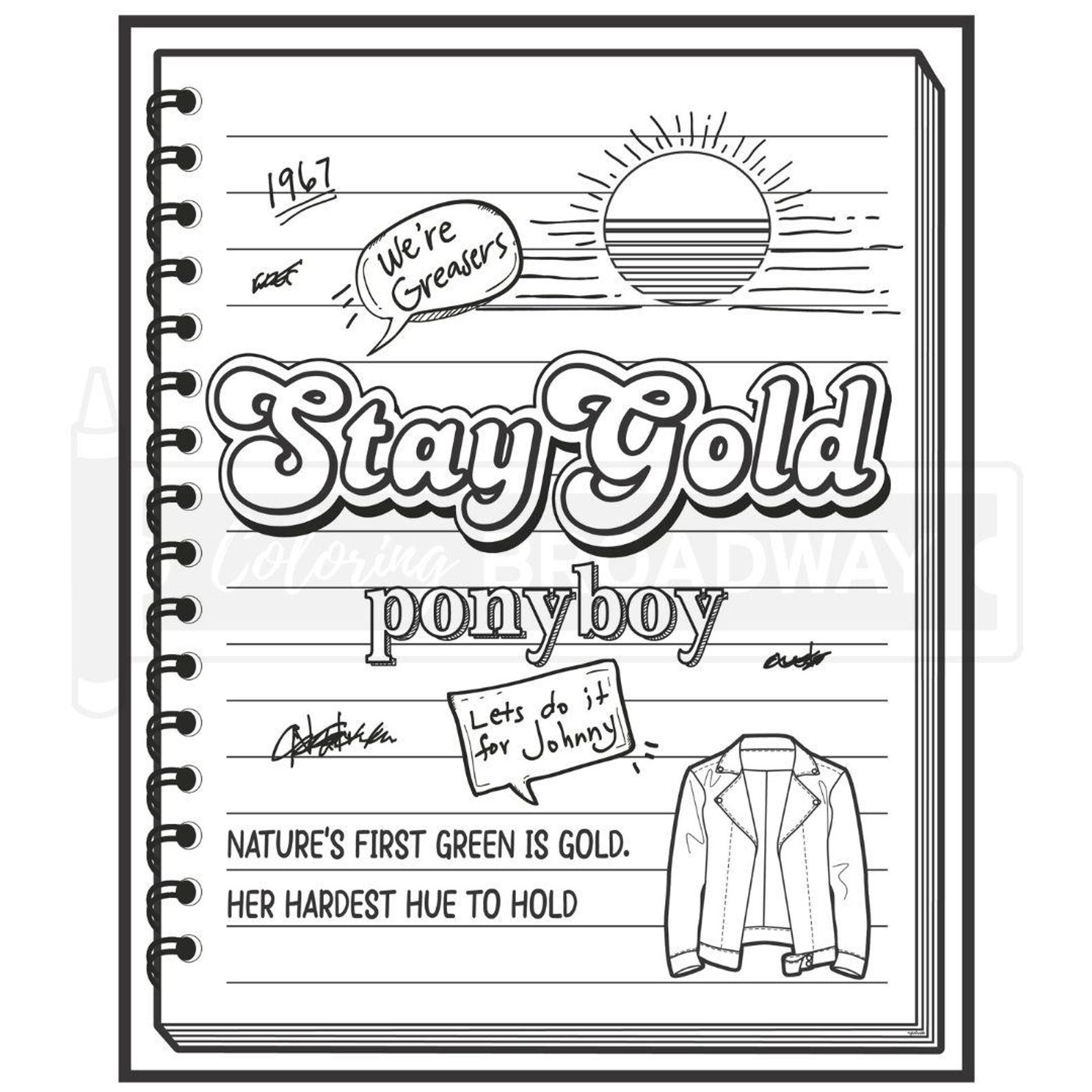Printable the Outsiders Fan Coloring Single Page | Digital Download ...