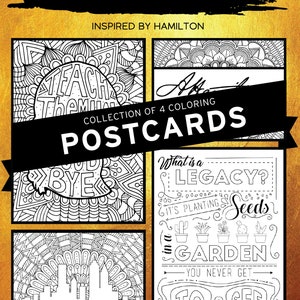 HAMILTON Fan Coloring Pages | Set of 4 | Legacy | Greatest City | Teach ...