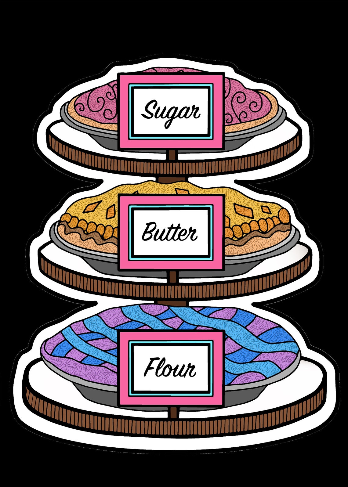 Waitress Musical Stickers Pack of 4 Die Cut Broadway Theatre - Etsy