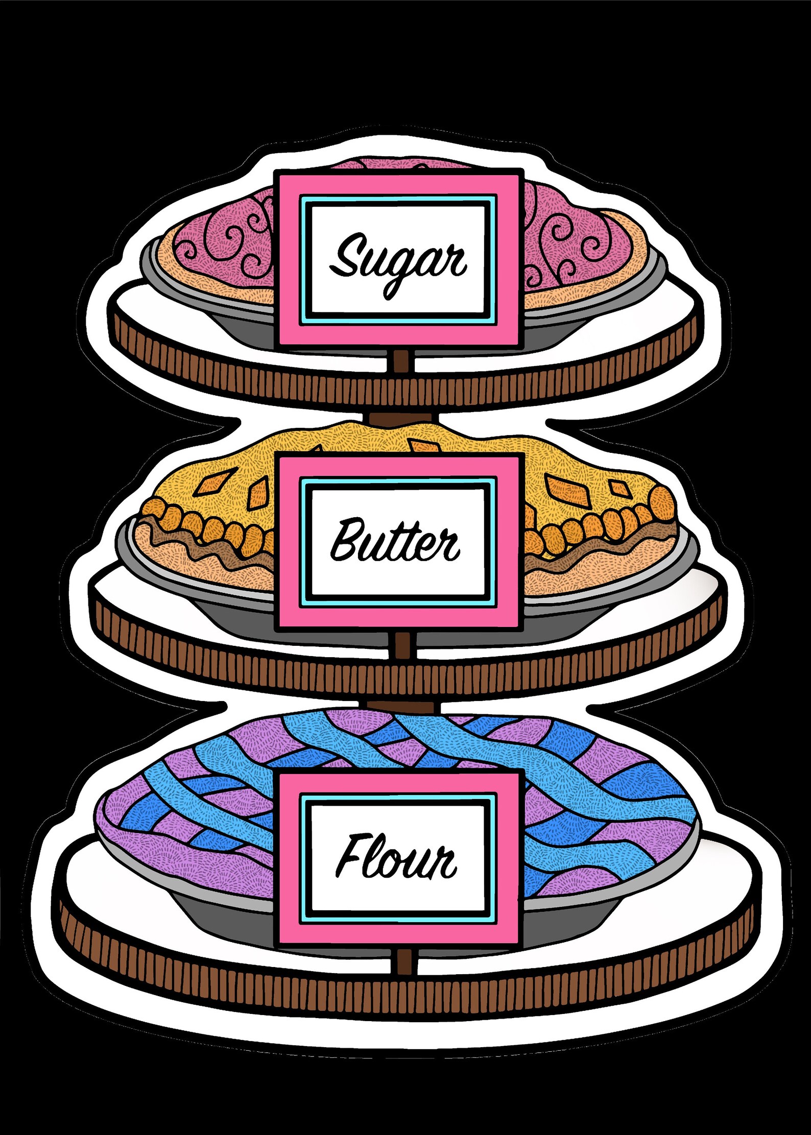 Waitress Musical Stickers Pack of 4 Die Cut Broadway Theatre - Etsy