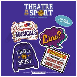 Theatre Nerds "theatre is My Sport" Stickers, Pack of 4, Die Cut ...