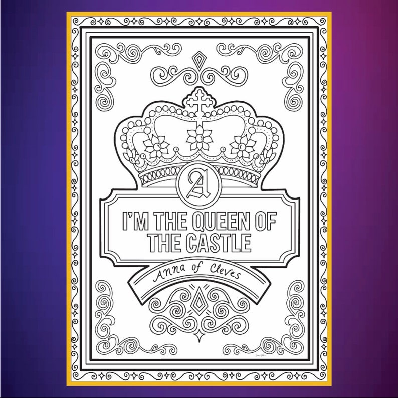 SIX the Musical COLORING BUNDLE Queens Sorry Not Sorry | Etsy