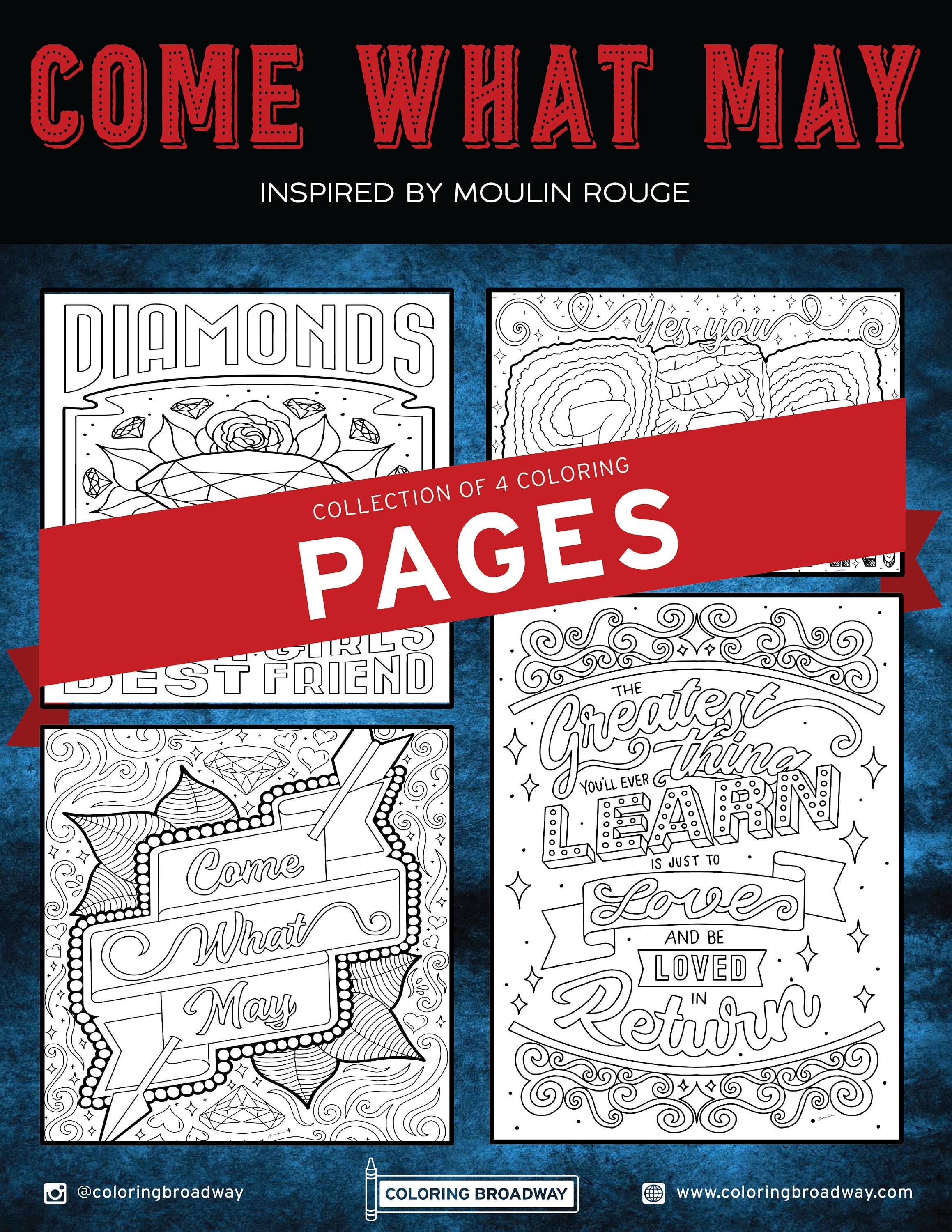 Moulin Rouge Broadway Coloring Come What May Musical | Etsy