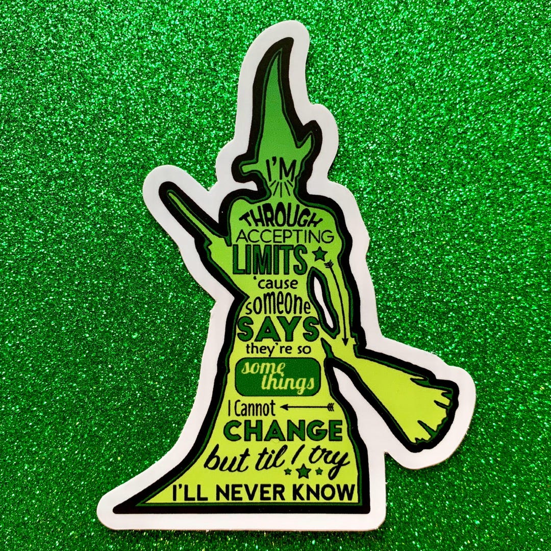 WICKED, Elphaba Musical, Theatre Nerds, Laptop, Water Bottle, Defying ...