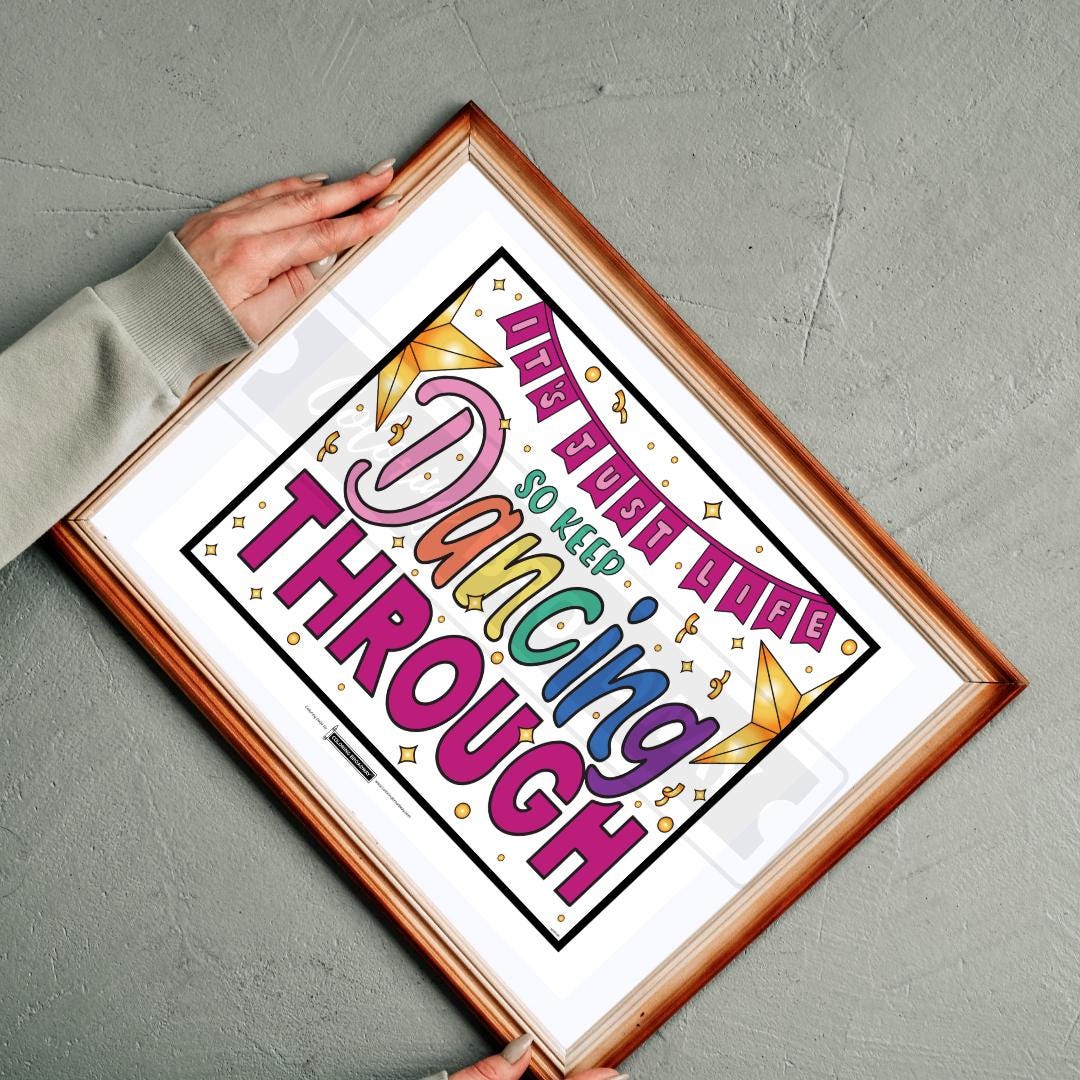 WICKED, It's Just Life so Keep Dancing Through, Art Print, Broadway ...