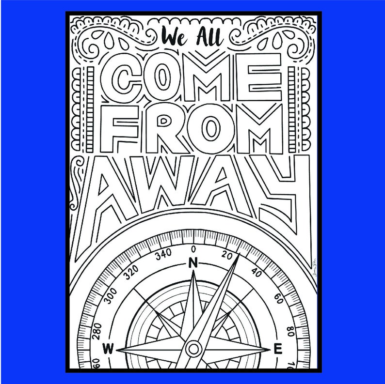 Come From Away Coloring Pages Broadway Gander Printable | Etsy