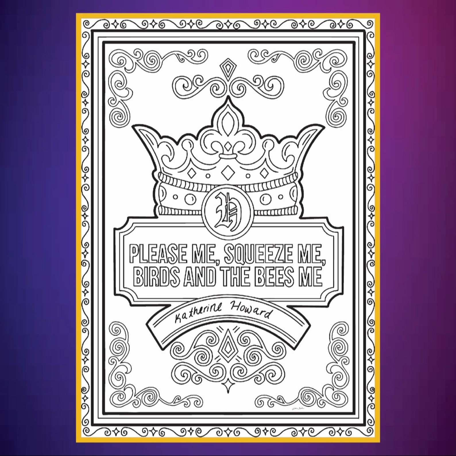 SIX the Musical COLORING BUNDLE Queens Sorry Not Sorry | Etsy