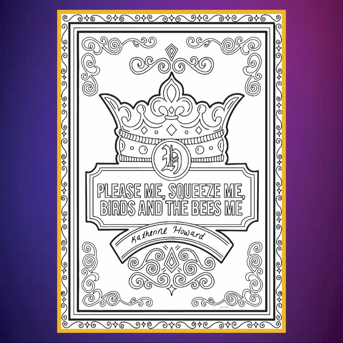 SIX the Musical COLORING BUNDLE Queens Sorry Not Sorry | Etsy