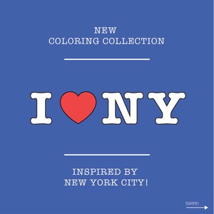 Printable I Love NYC Coloring Pages | Set of 4 Digital Downloads | I ...
