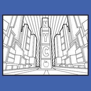Printable I Love NYC Coloring Pages | Set of 4 Digital Downloads | I ...