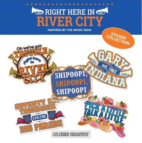 MUSIC MAN Musical Stickers Pack of 5 Die Cut Broadway - Etsy