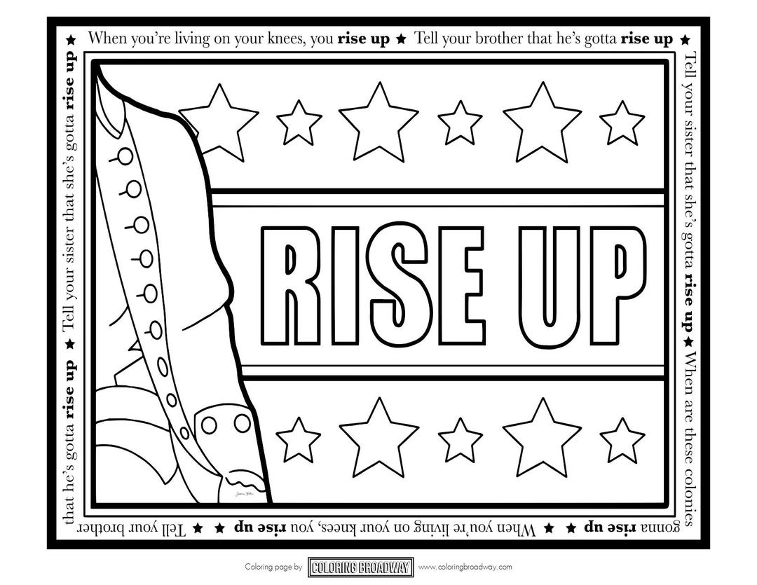 Printable Hamilton Fan Coloring Single Page | Digital Download | Rise ...