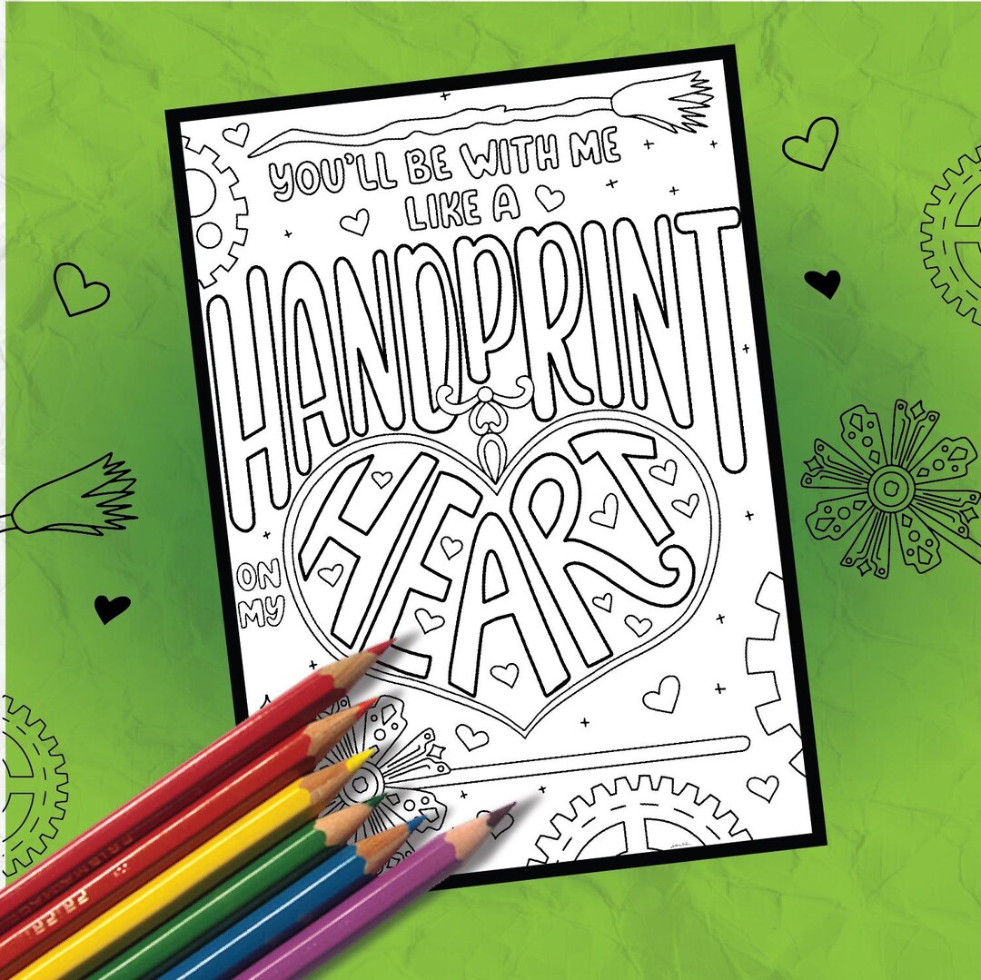 Printable Wicked Fan Coloring Single Page | Digital Download ...