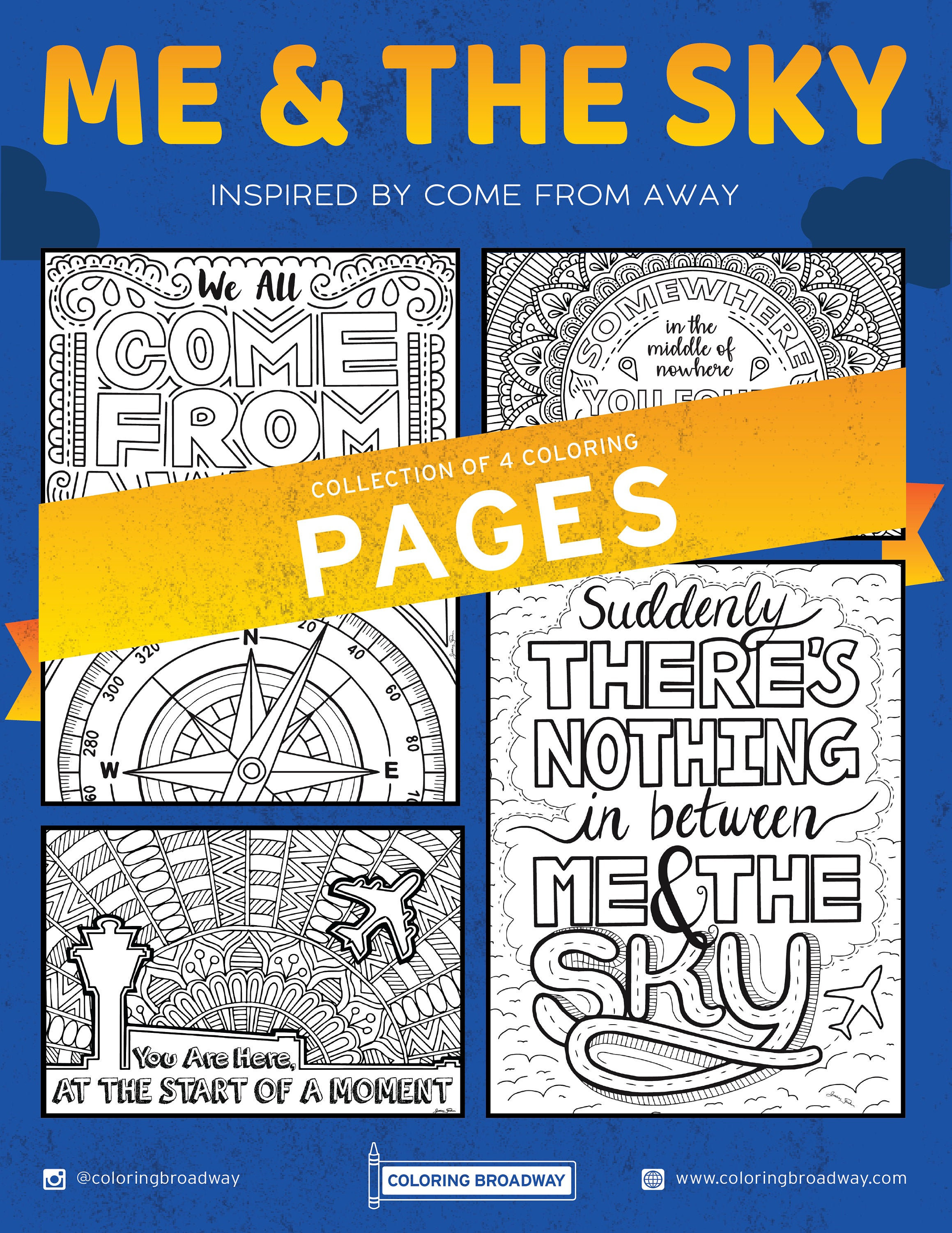 Come From Away Coloring Pages Broadway Gander Printable | Etsy