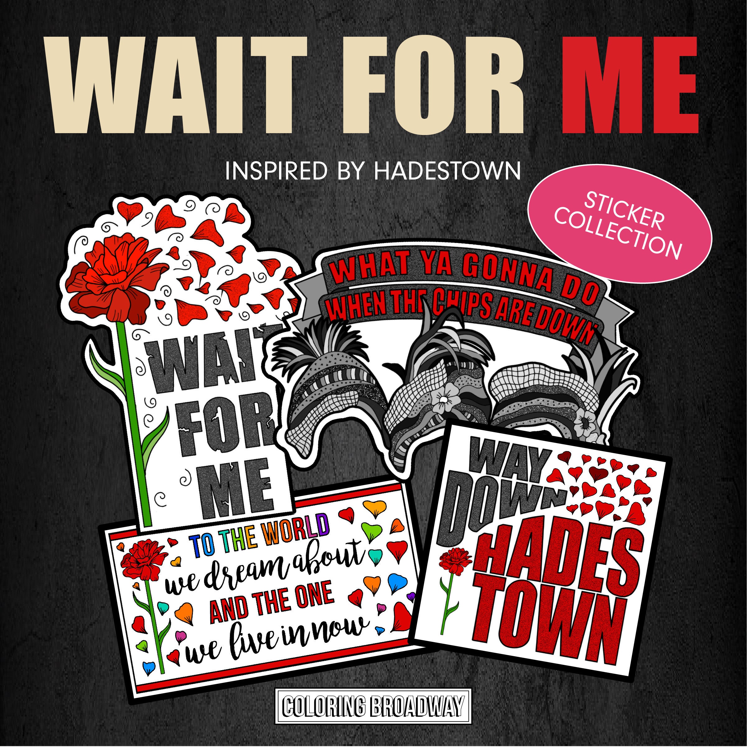 Hadestown Musical Stickers Pack of 4 Die Cut Broadway - Etsy