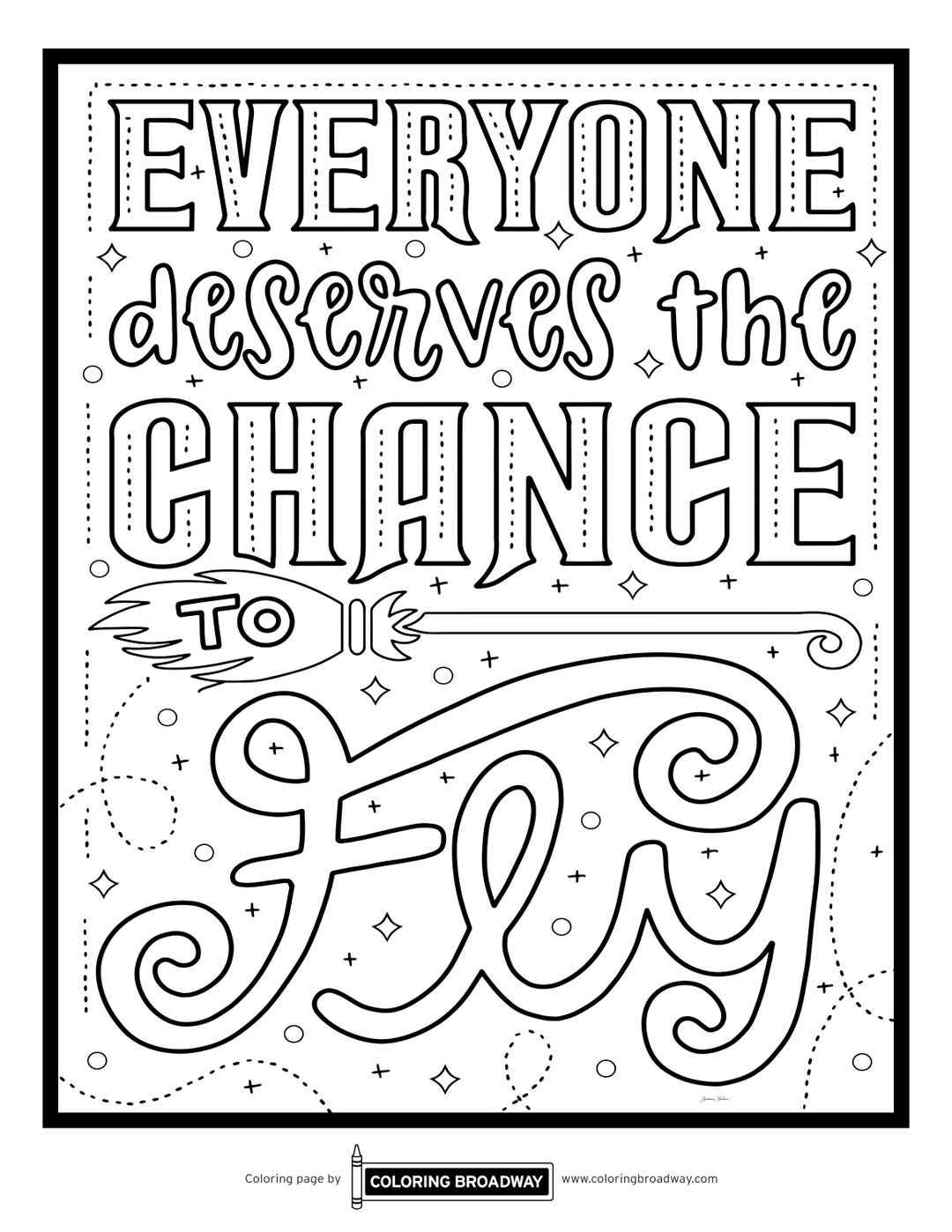 Printable Wicked Fan Coloring Single Page | Digital Download | Everyone ...