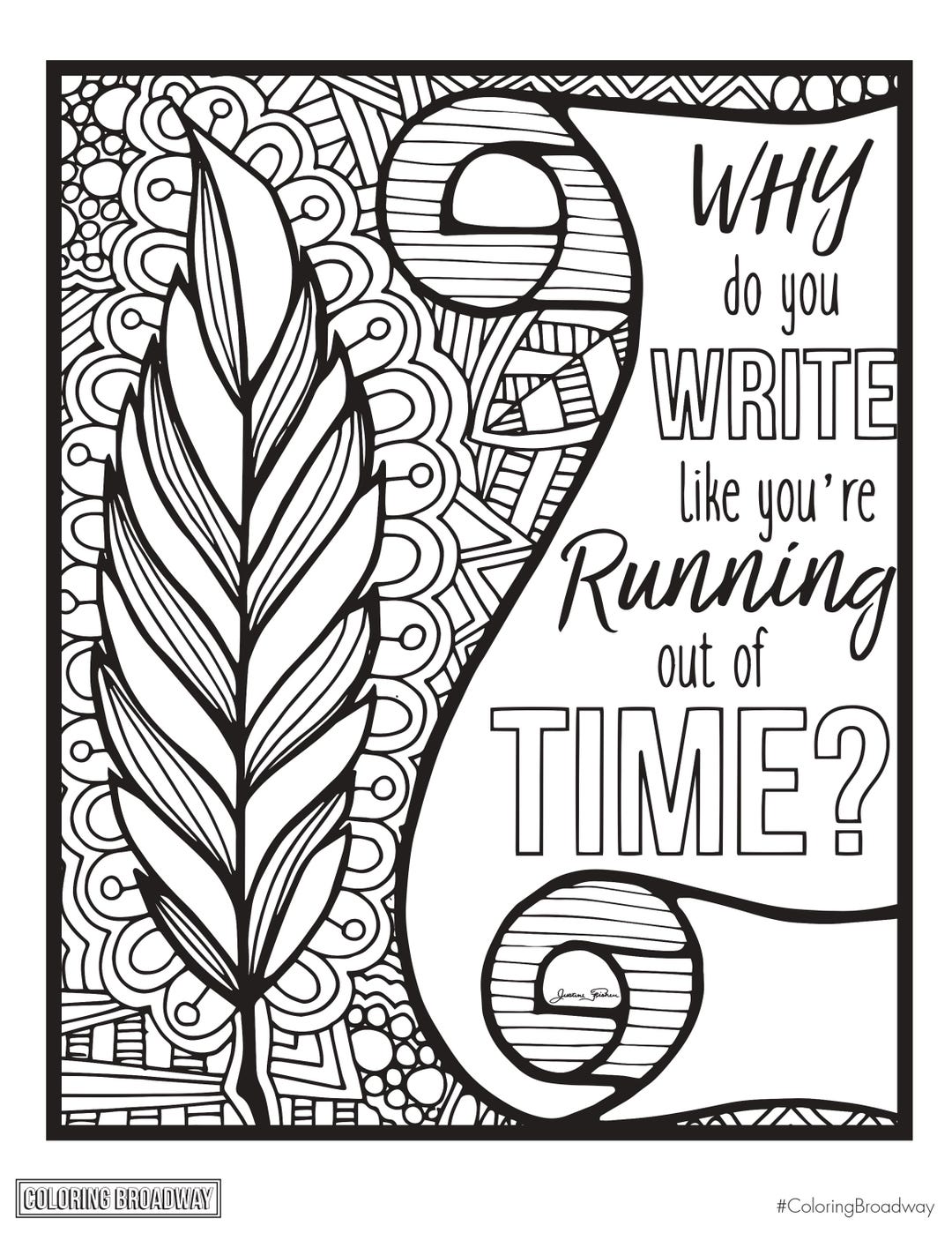 Printable Hamilton Fan Coloring Single Page | Digital Download ...