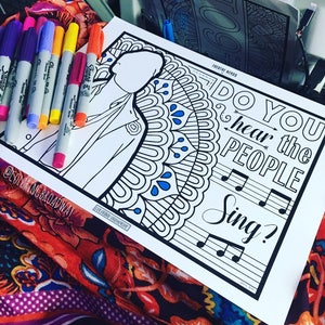 Printable Les Miserables Coloring Pages | Set of 4 Digital Downloads ...