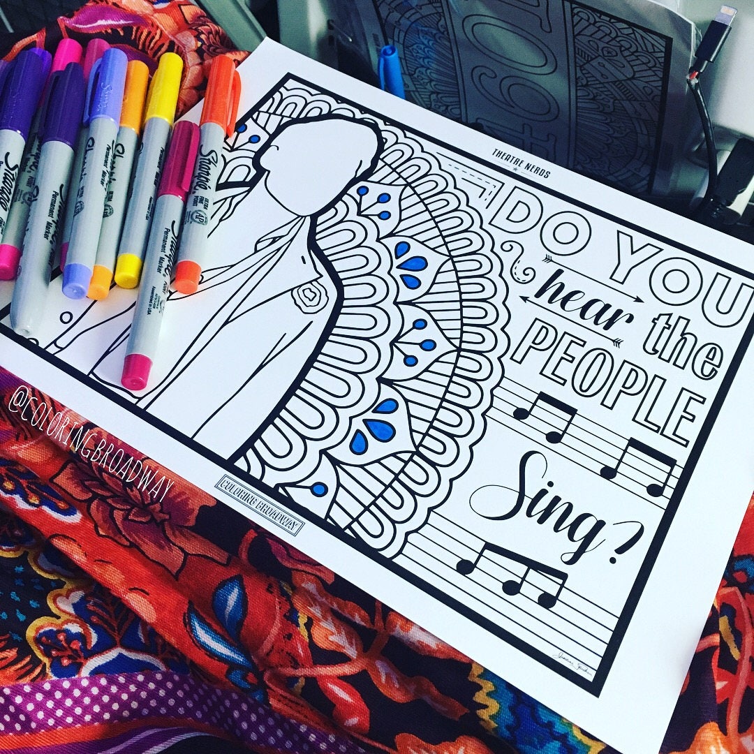 Printable Les Miserables Coloring Pages | Set of 4 Digital Downloads ...