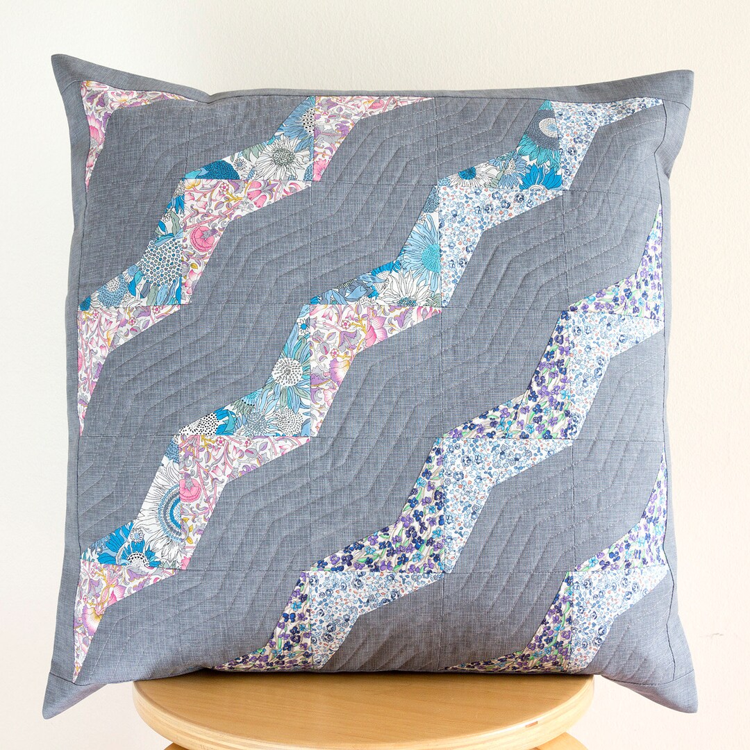 Decorative Pillow Cover, Quilted Pillow Cover 20x20, Patchwork Pillow ...