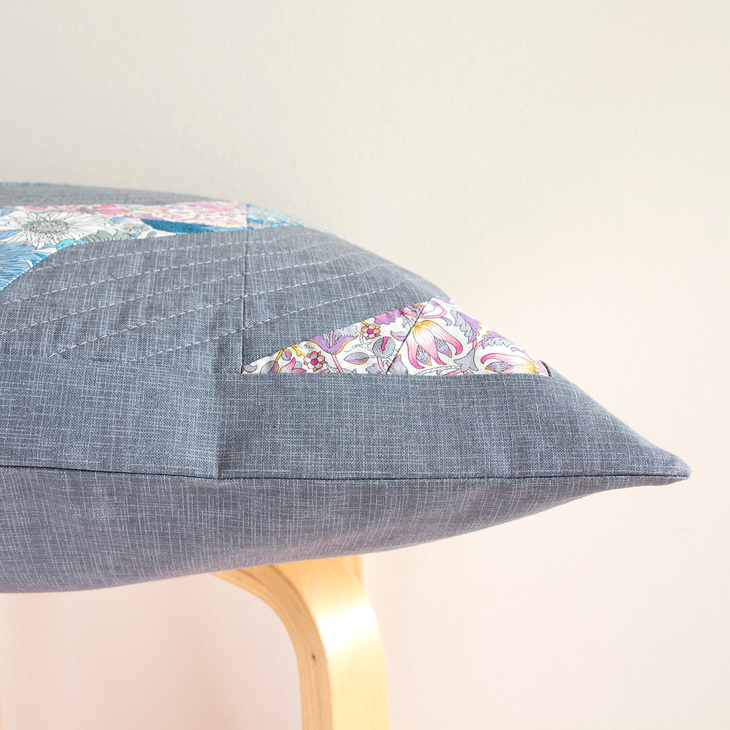 Decorative Pillow Cover, Quilted Pillow Cover 20x20, Patchwork Pillow ...