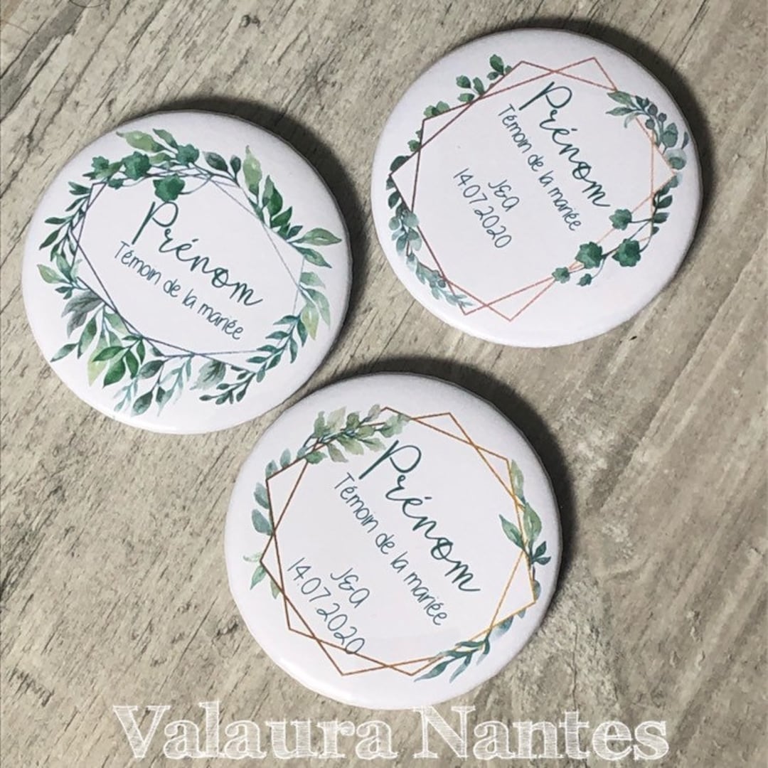 Lot Badge personnalisé mariage champêtre - Etsy France