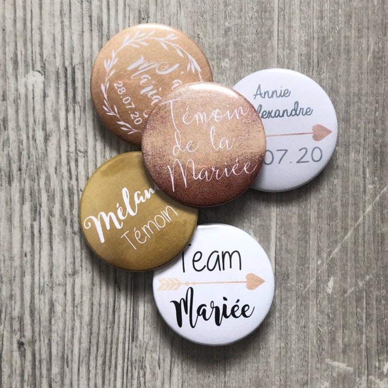 Lot Badge personnalisé team mariée EVJF flèche - Etsy.de