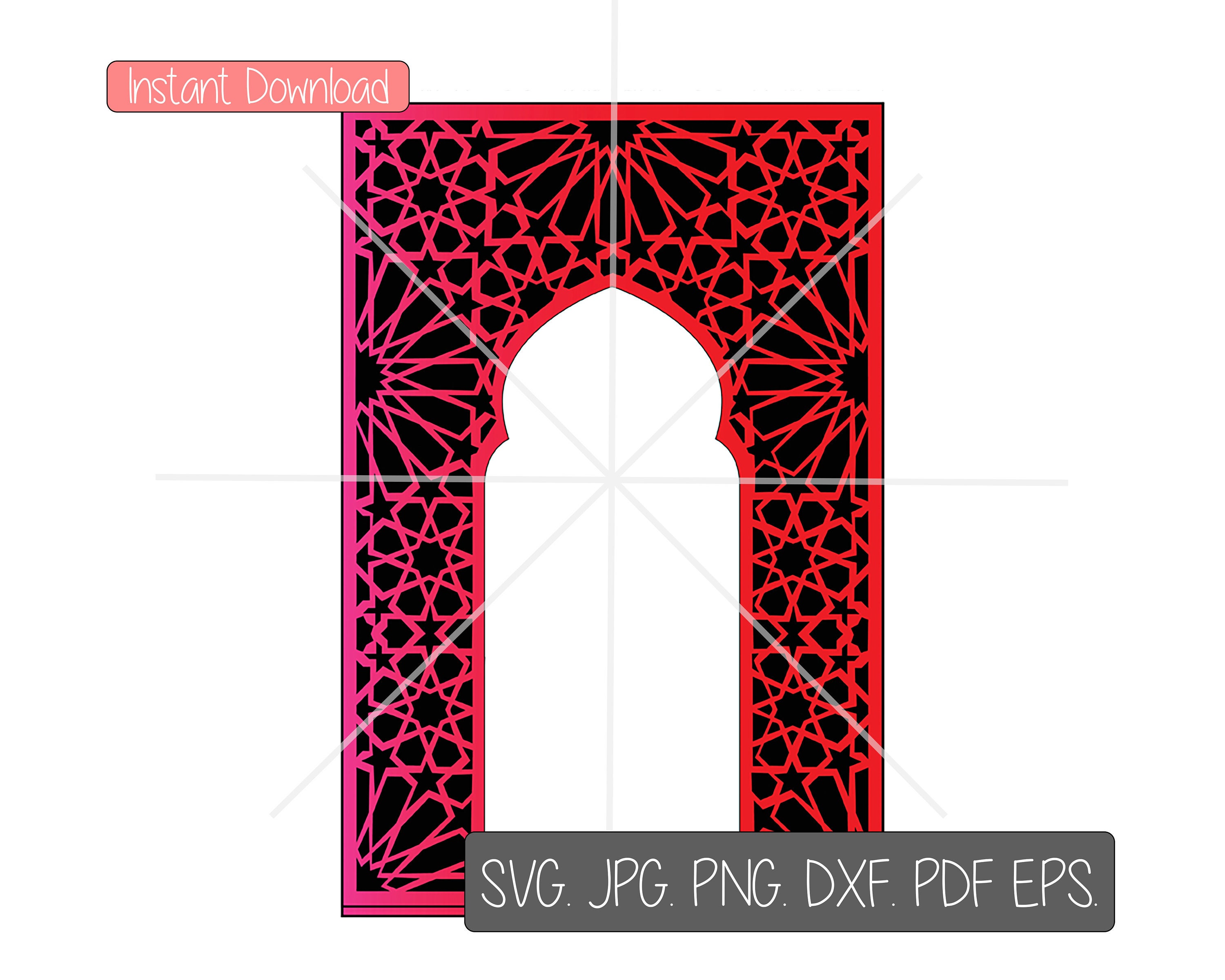 Arch Digital File, SVG, Islamic Geometric Pattern, Design, Instant ...