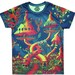 Psychedelic T Shirt 'pixie Party'. UV Active, Trippy T Shirt, Festival ...