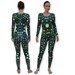 Printed Catsuit 'atomic Alien'. Psychedelic Long Sleeve Jumpsuit, Rave ...