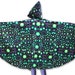 Pixie Hood Cape 'atomic Alien'. UV Active Cloak With Hood. Psychedelic ...