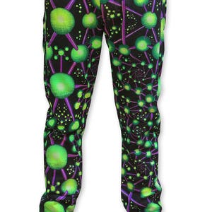 Chill Out Pants Atomic Alien, Hand-printed Psychedelic Pants. Rave ...