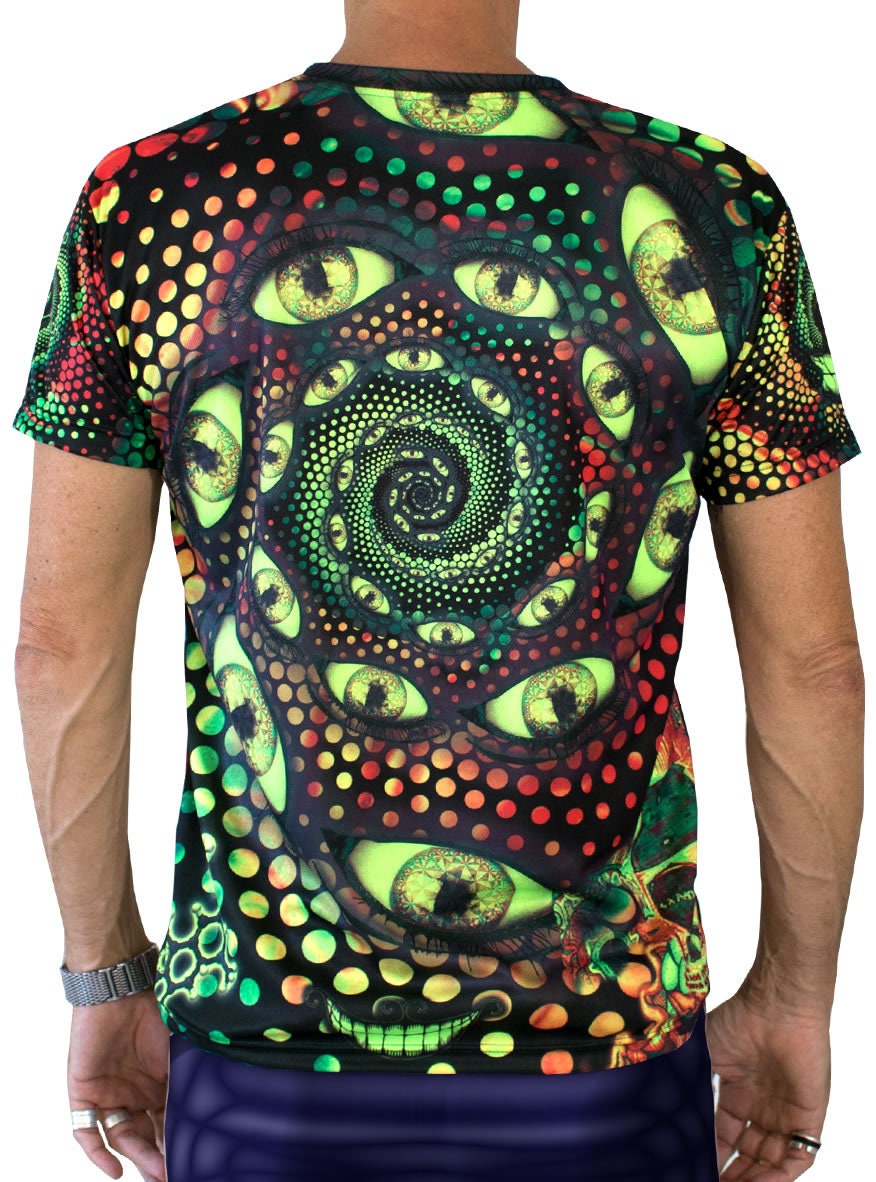 Psychedelic T Shirt 'LSD Party'. UV Active Trippy T - Etsy