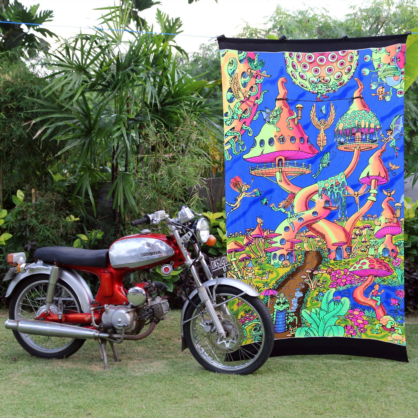 Arte de pared Trippy 'Pixie Party'. Tapiz psicodélico | Etsy