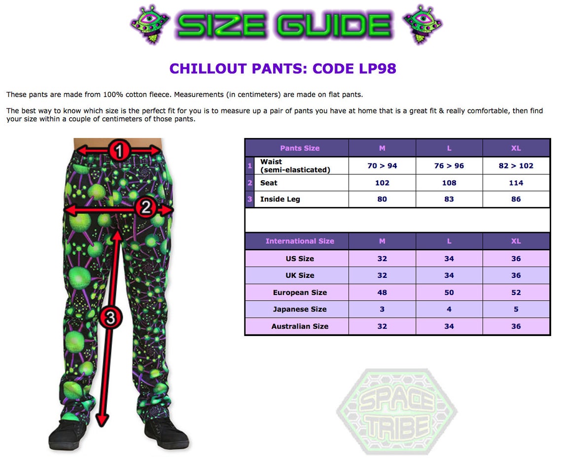 Chill Out Pants Atomic Alien Hand-printed Psychedelic Pants. - Etsy